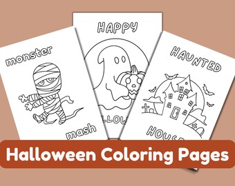 Digital Coloring Pages 4 Single Pages Fall Coloring Pages - Etsy