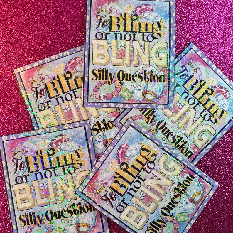 Bling Vinyl Sticker~funny Sticker With Gems and Jewelry~iridescent ...