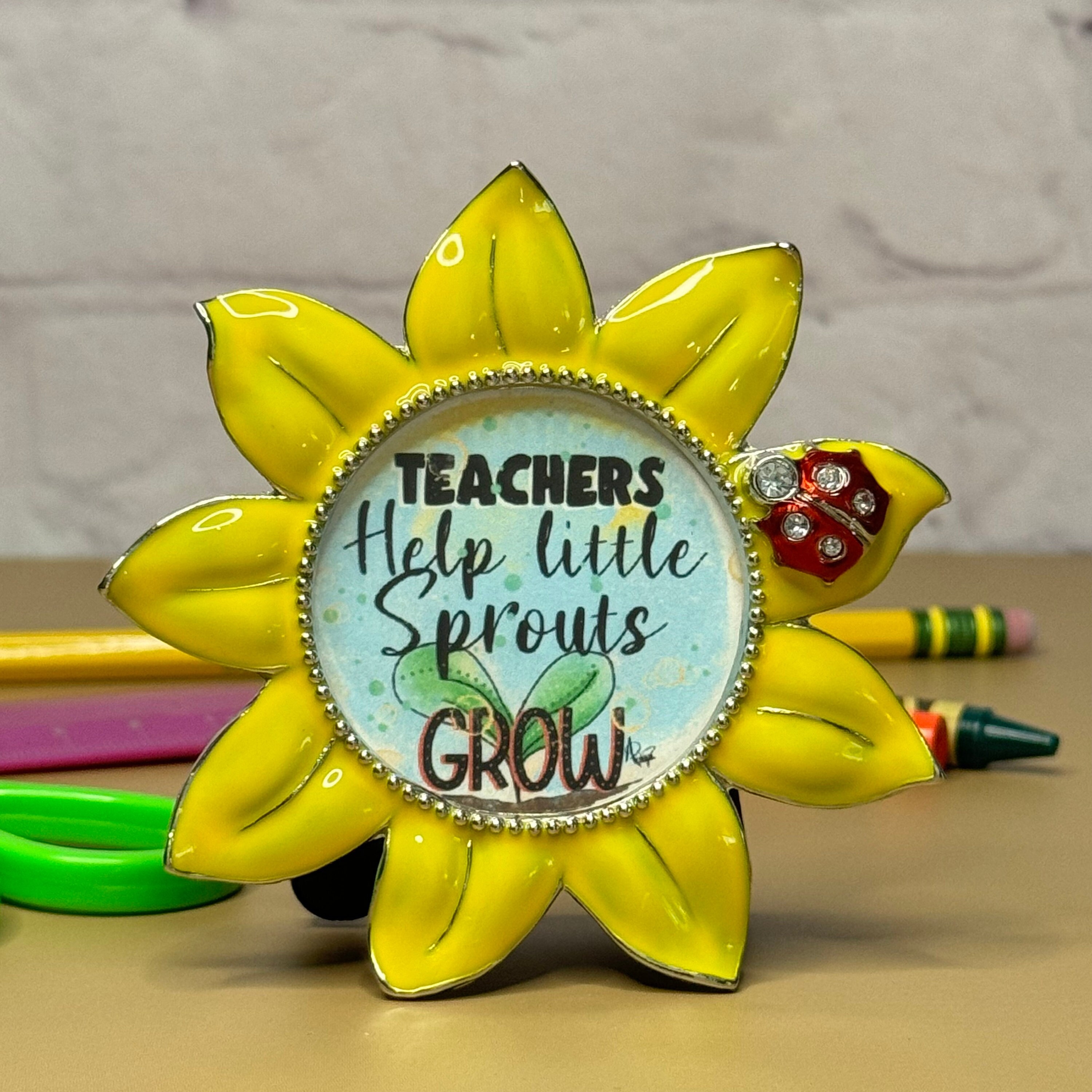 Mini Sunflower Frame With Teacher Quote and Original Digital Art ...