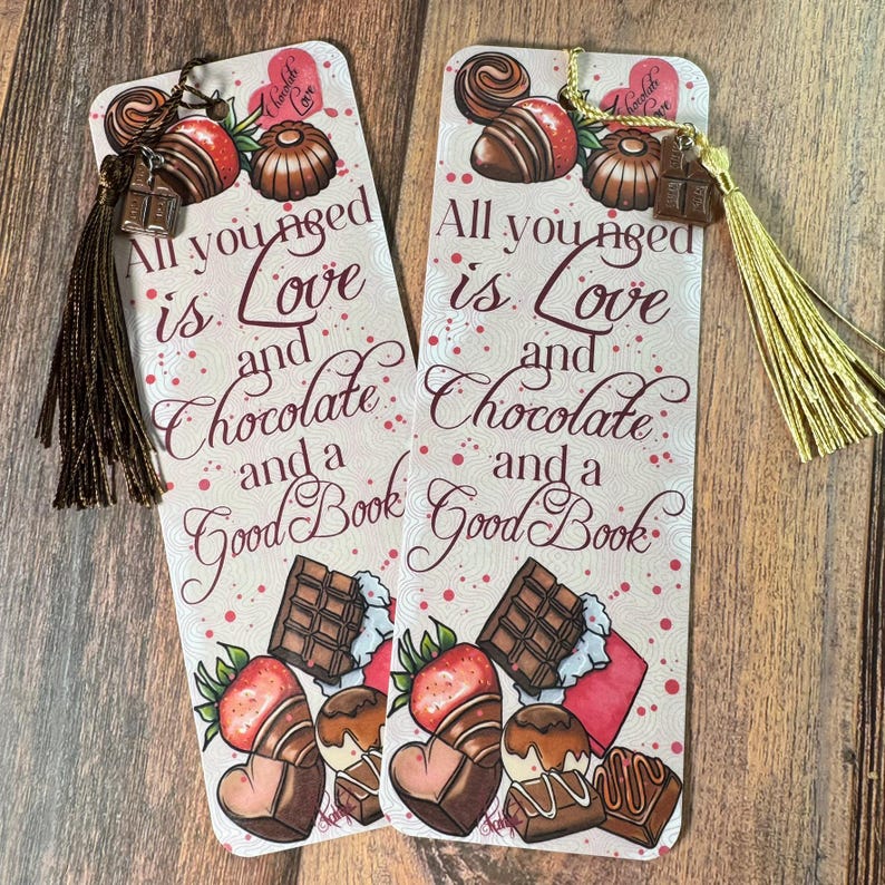 Chocolate Love Bookmarks~candy Bookmarks With Colorful Tassels and ...