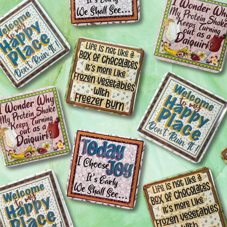 Funny and Sassy Magnets With Box of Chocolate Quote~choose Joy~happy ...