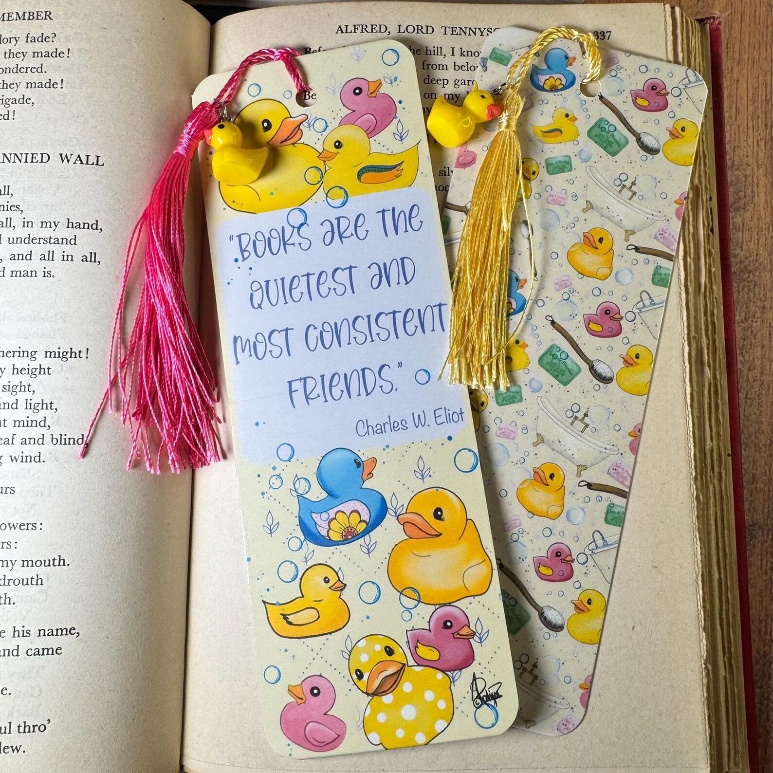Ducky Bath Time Bookmarks~rubber Duck Bookmarks With Colorful Tassels ...