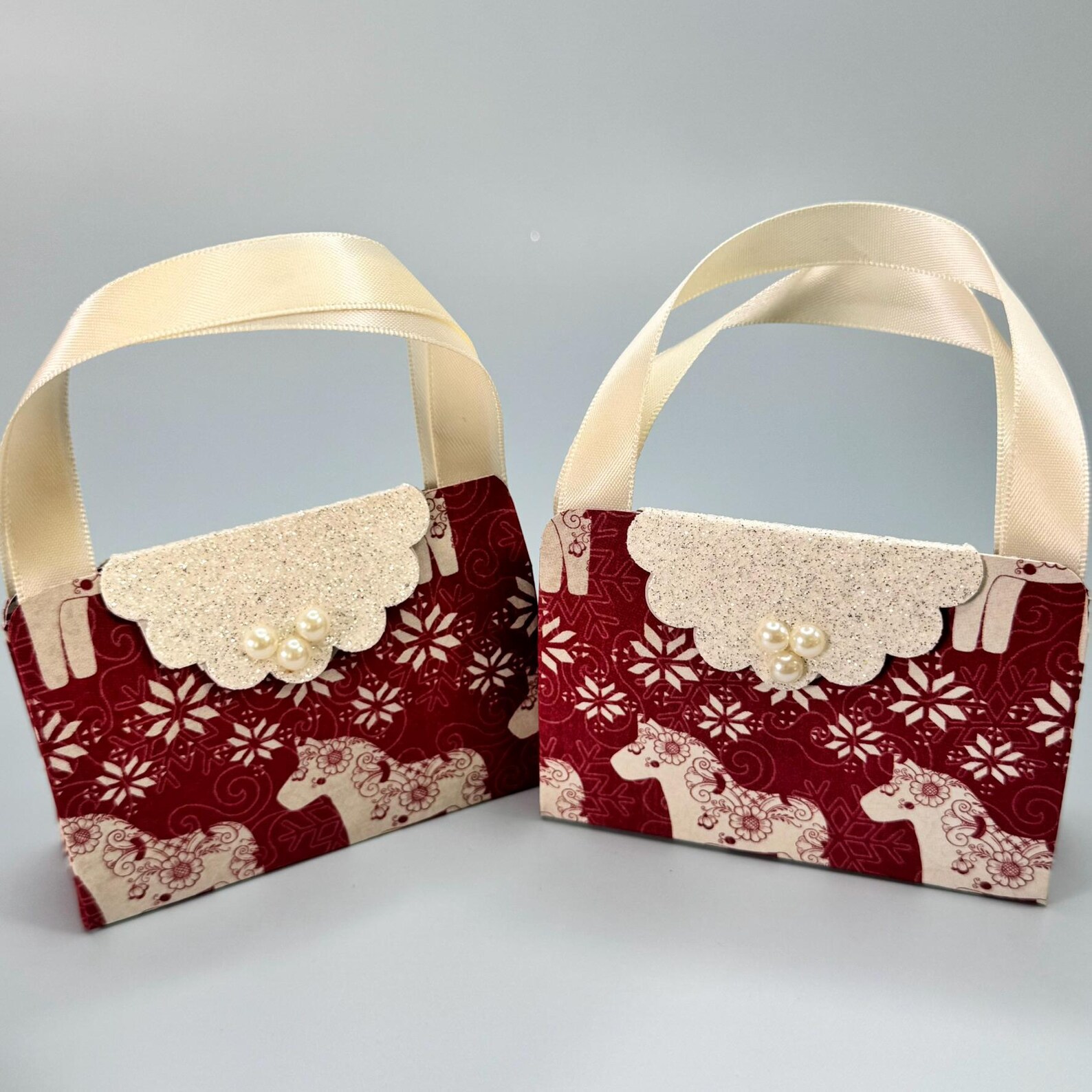 Paper Purse Gift Card Holder~mini Handbags With Ribbon Handles~many ...