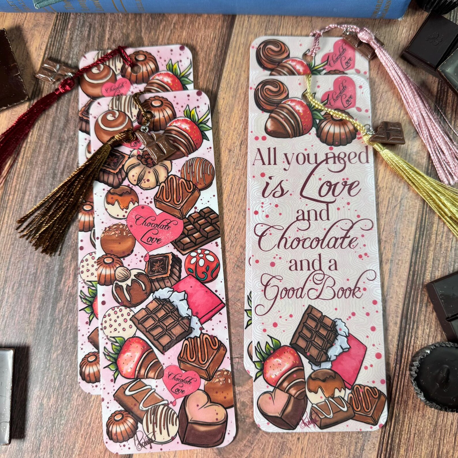 Chocolate Love Bookmarks~candy Bookmarks With Colorful Tassels and ...