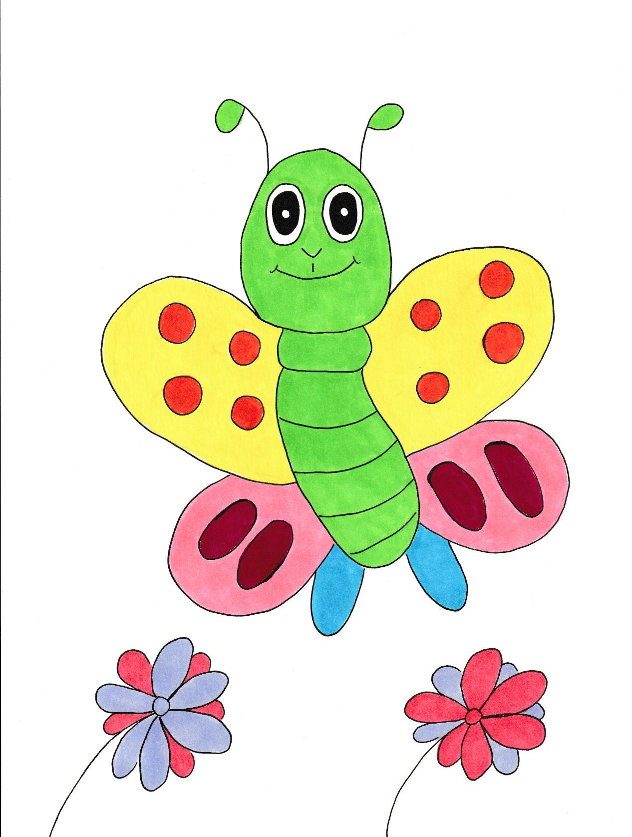 Simple Cartoon Butterfly