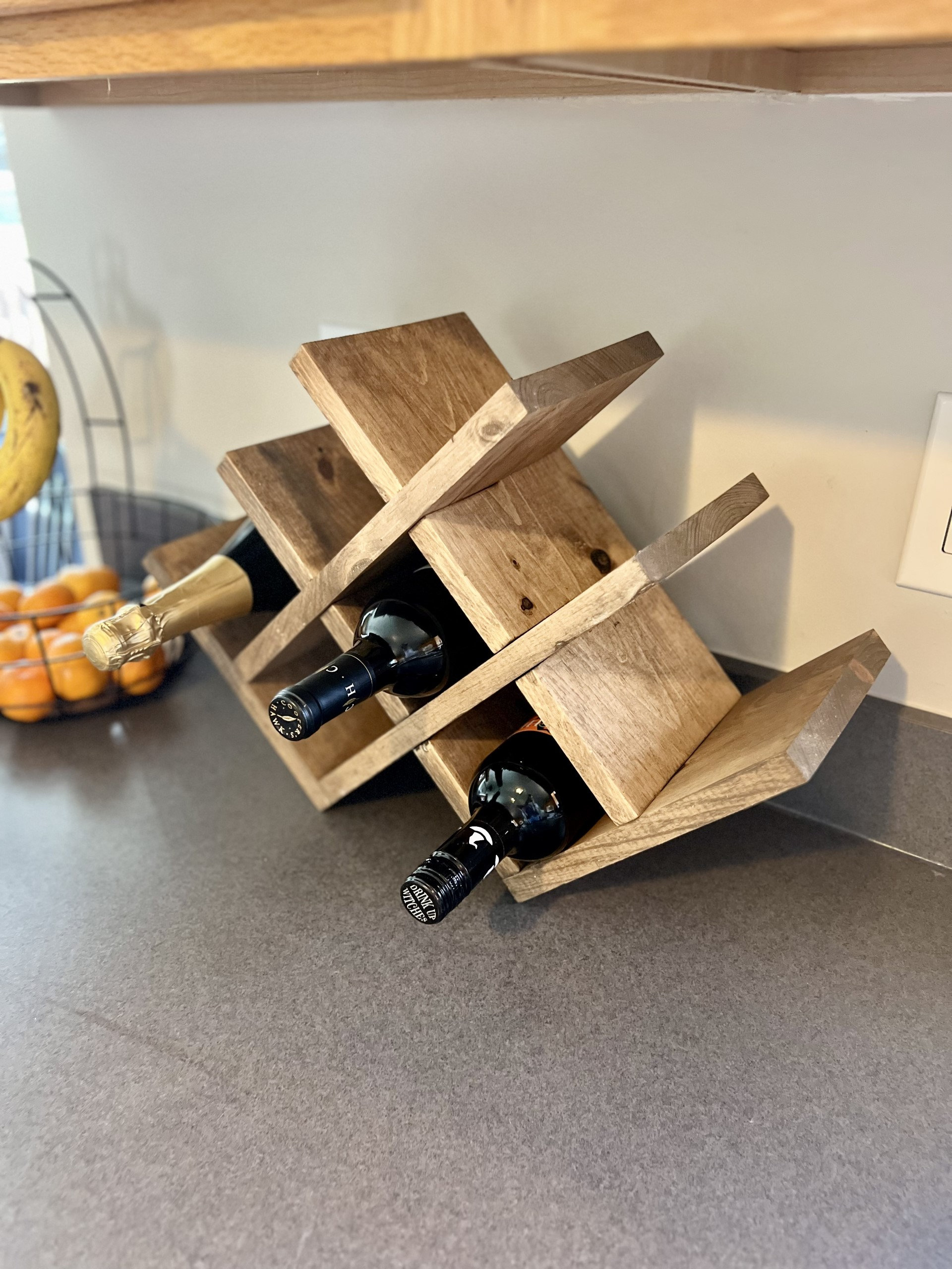 Wooden Countertop Wine Rack for 8 Bottles - Etsy