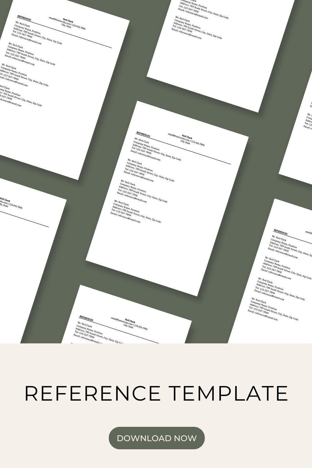 Reference List Template - Etsy