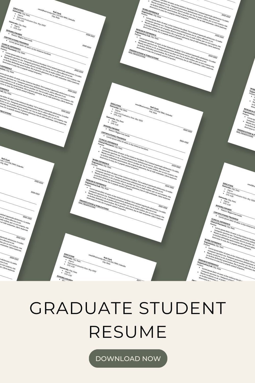 Graduate Student Resume - Etsy