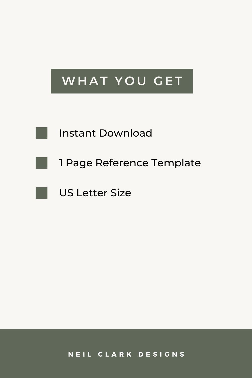 Reference List Template - Etsy