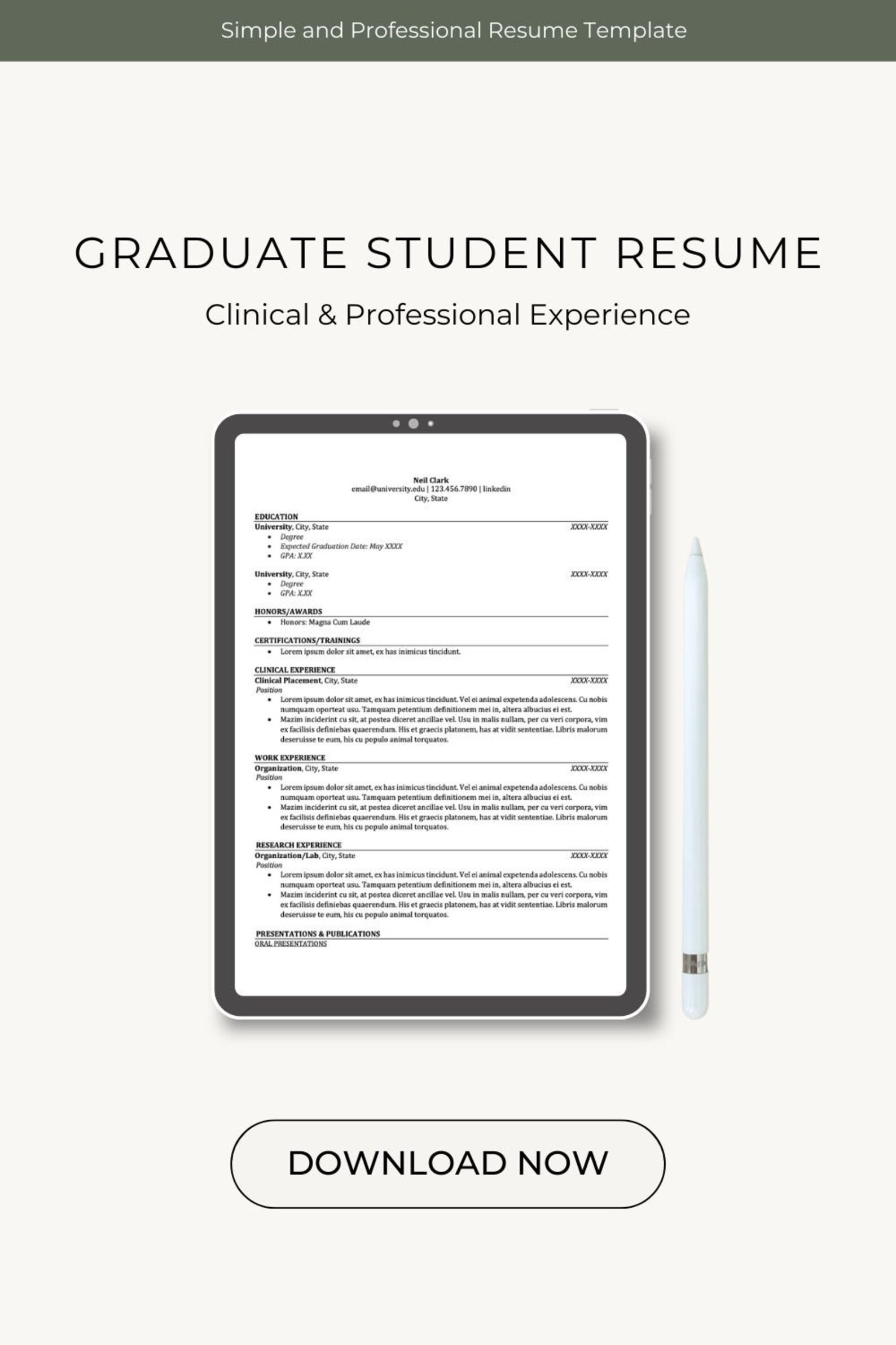 Graduate Student Resume - Etsy