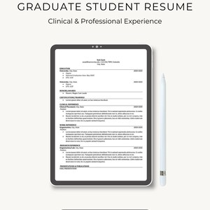 Graduate Student Resume - Etsy