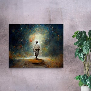 Mahatma Gandhi Portrait Ahimsa Poster Nonviolence Poster - Etsy