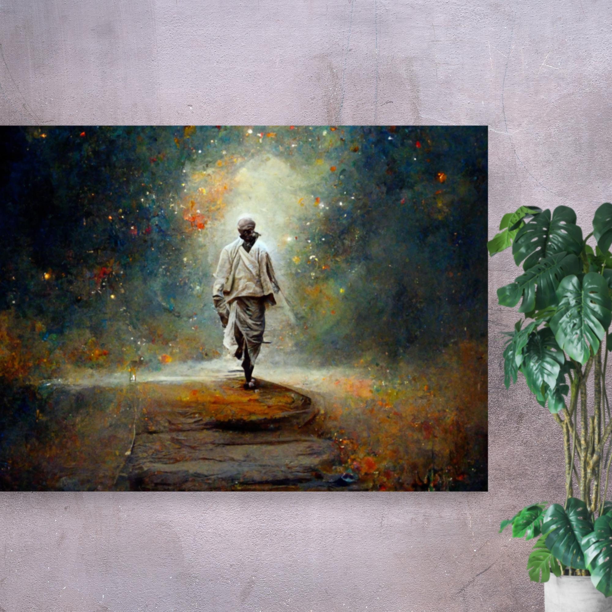 Mahatma Gandhi Portrait | Ahimsa Poster | Nonviolence Poster | Hindu ...