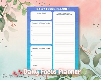 Focus Planner Printable - Etsy