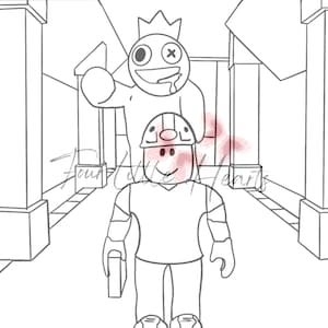 Roblox Rainbow Friends Coloring Pages Digital Download 8x10 - Etsy ...