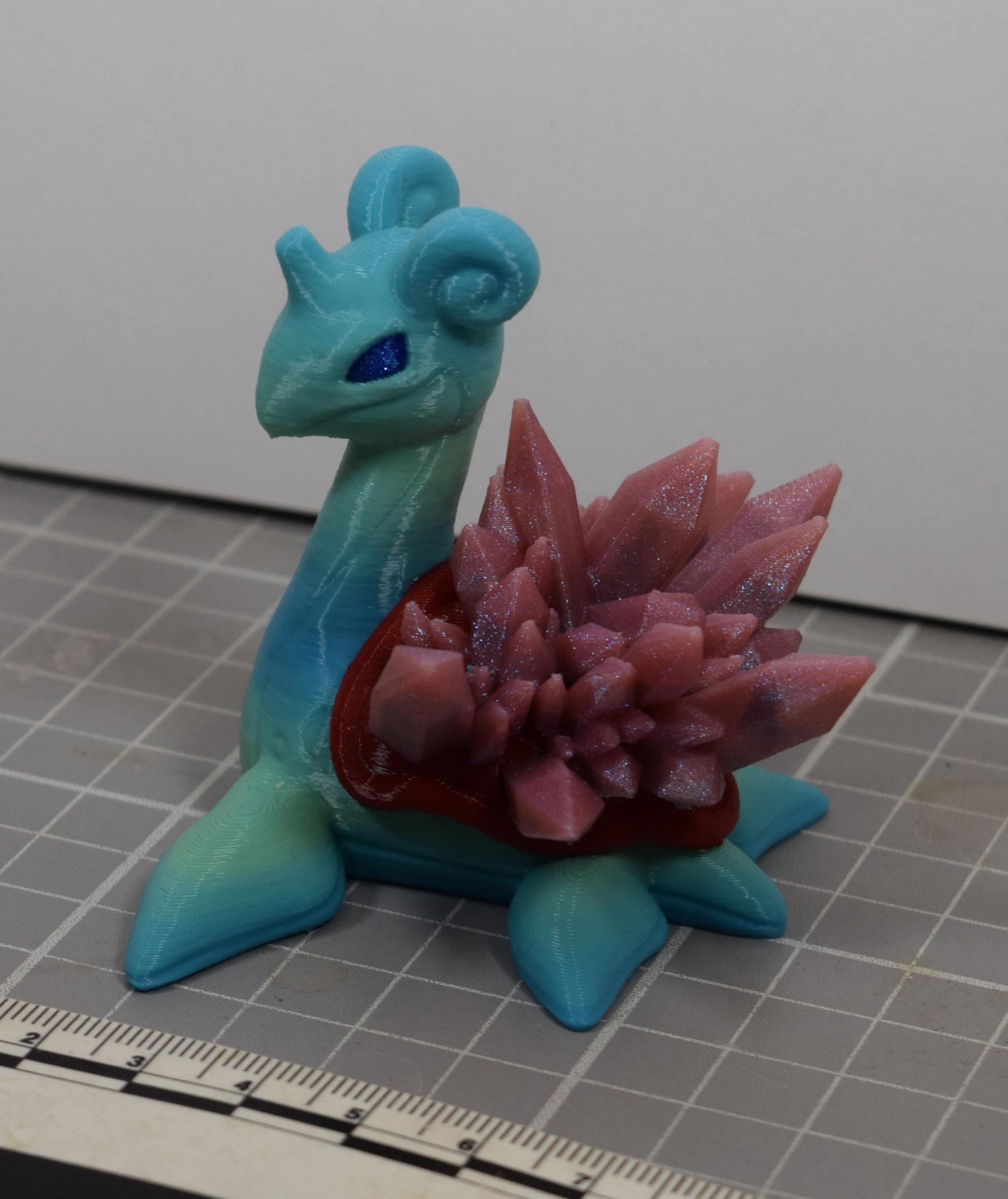 Crystal Back Lapras Pokemon 2 Inch Multicolor 3D Print Figurine ...