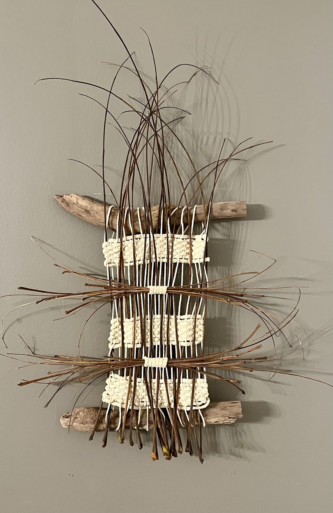 One of a Kind Weaving Using Jute and Objects From Nature - Etsy