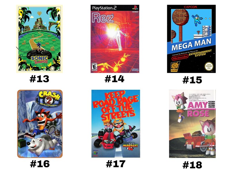 Classic Retro Video Game Poster High Quality Video Game Prints Choose ...
