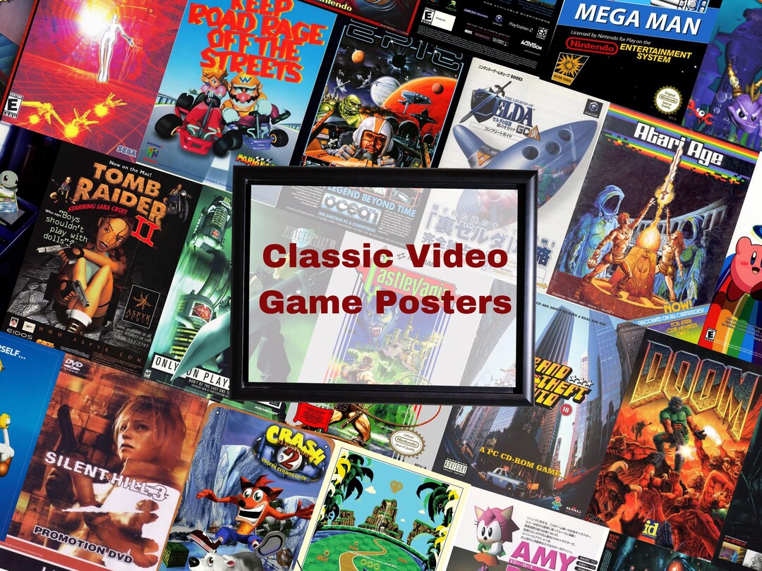 Classic Retro Video Game Poster High Quality Video Game Prints Choose ...