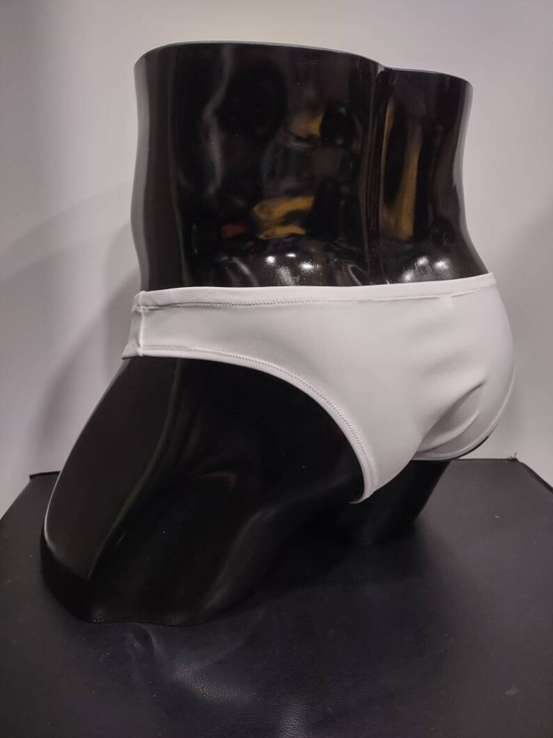 White Men's Swim Bikini Brief Half Back Cheeky Thong by - Etsy