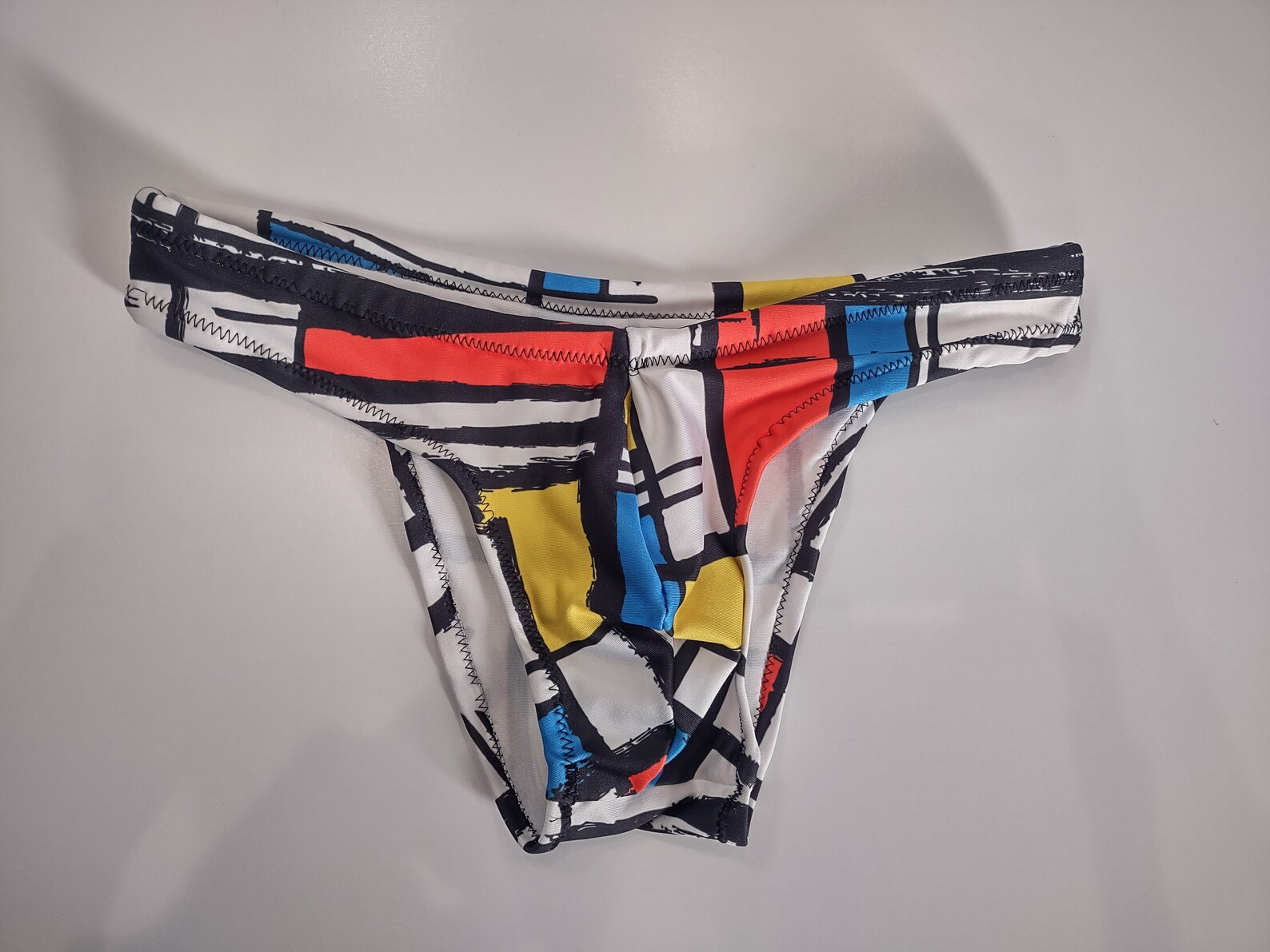 Bauhaus Mondrian Men's Swim Bikini Brief Half Back Cheeky - Etsy