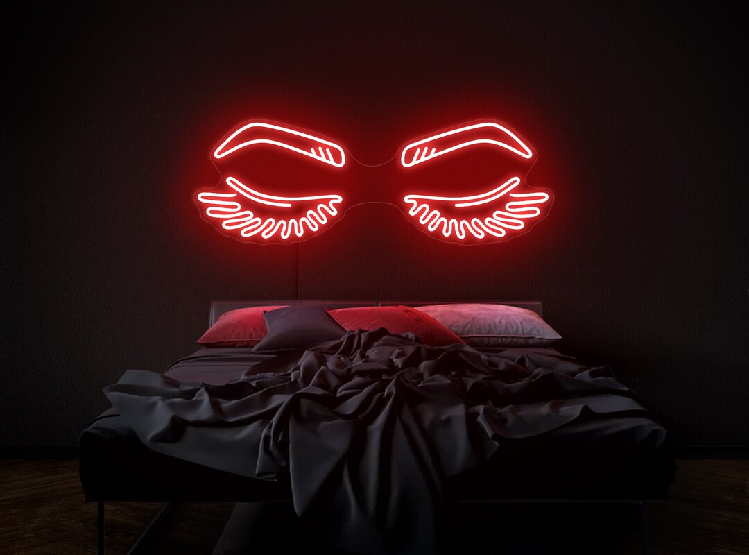 Lashes Neon Sign Eyelashes Neon Sign Lashes Sign Salon Wall - Etsy