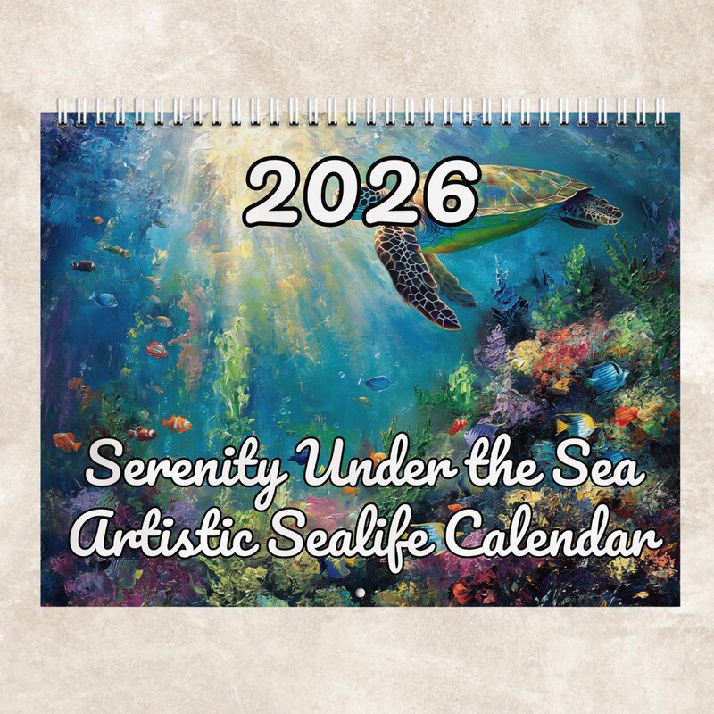 Ocean Kids Calendar - Etsy
