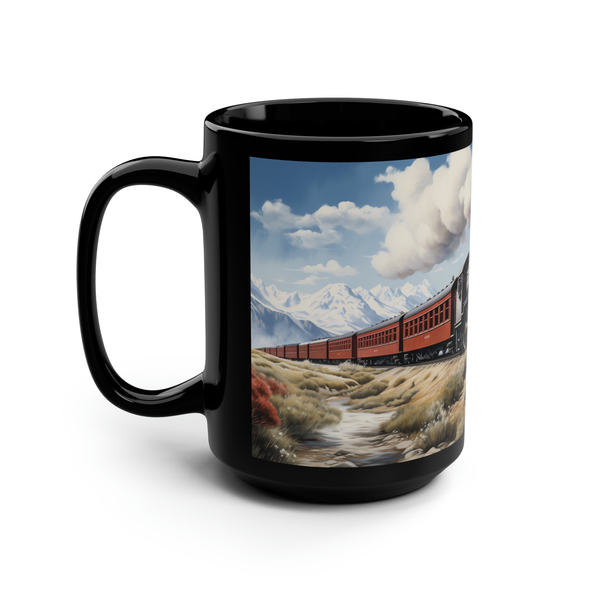 Steam Engine Mug, Train Gift for Men, Vintage Train Cup, Train Coffee ...