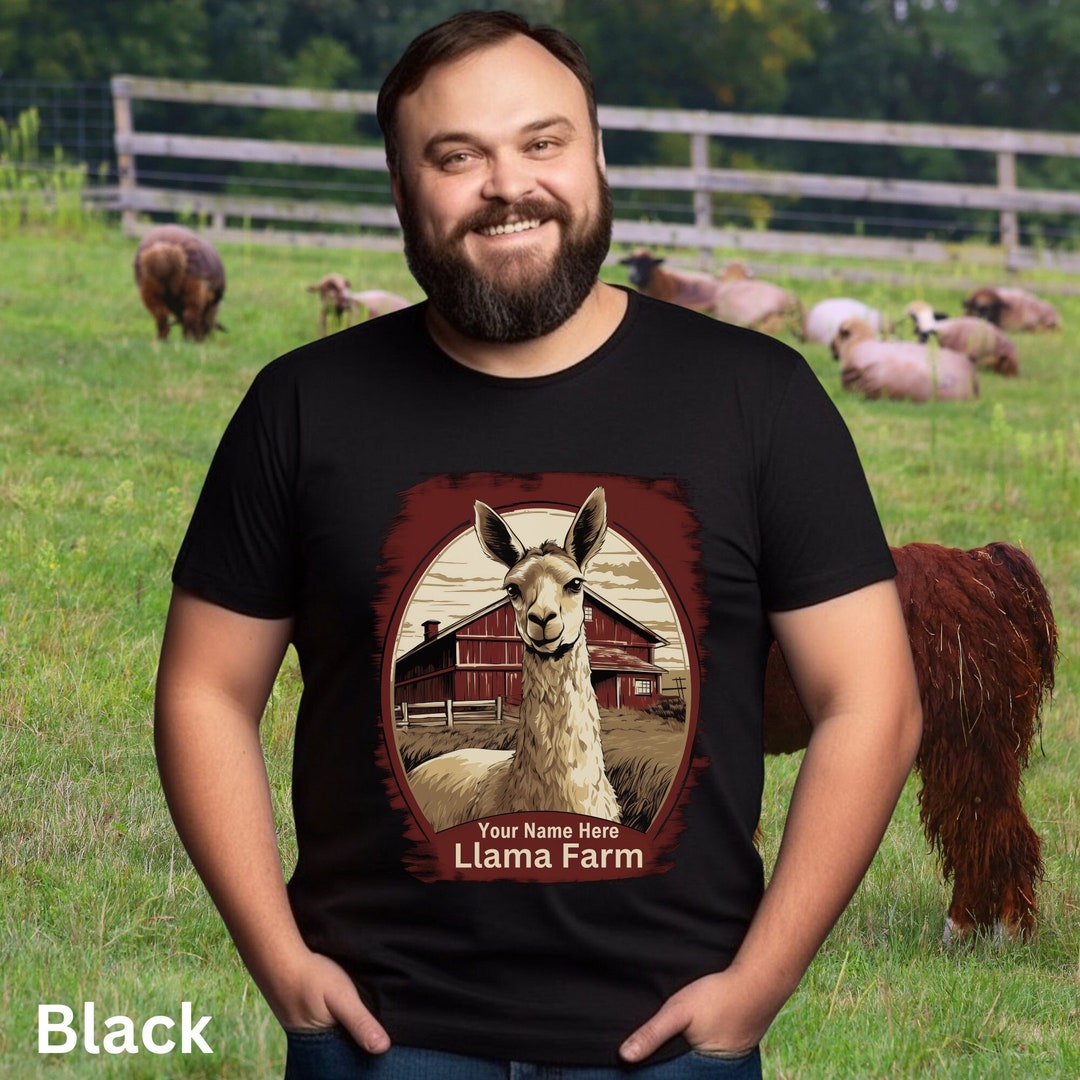 Custom Llama T-shirt, Personalized Llama Shirt, Llama Farm Shirt, Llama ...