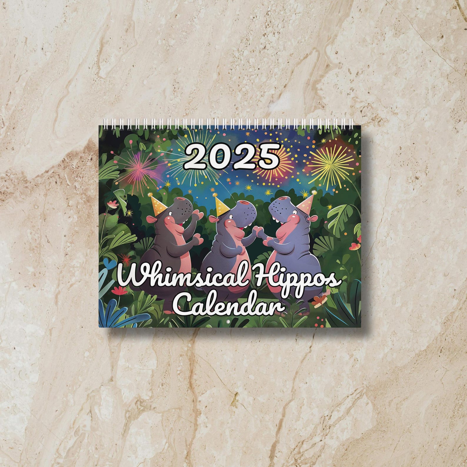 2026 Funny Hippos Wall Calendar, Cute Animal Calendar, Unique Calendar ...