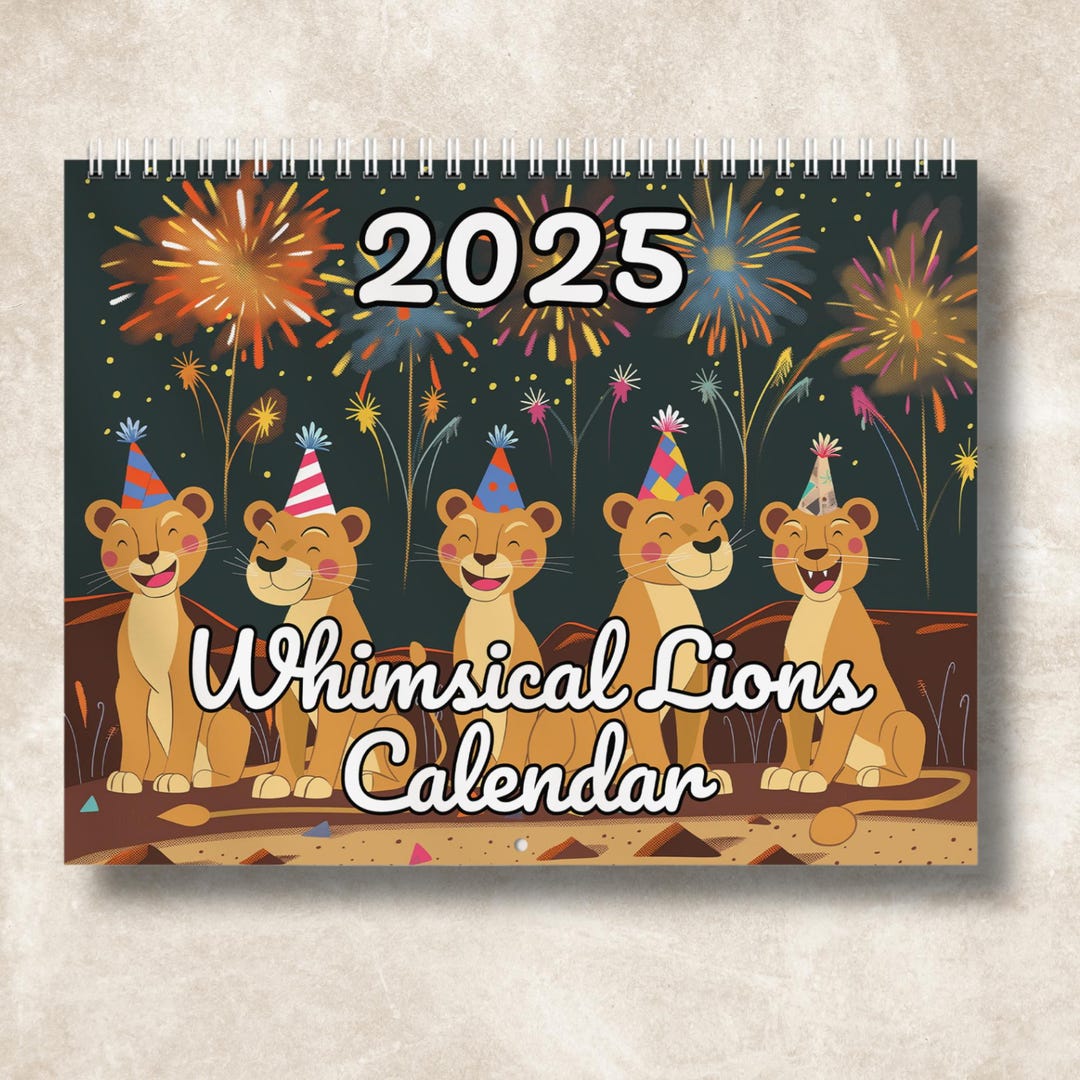 Funny Lions Wall Calendar, 2025 African Lions Calendar, Animal Lover ...