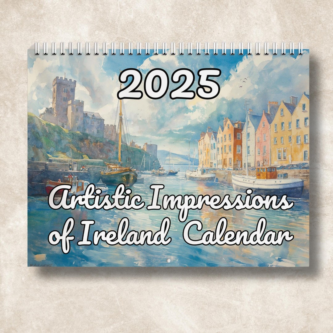 Artistic Ireland Wall Calendar 2025, Ireland Lover Gift, Holiday Gift ...