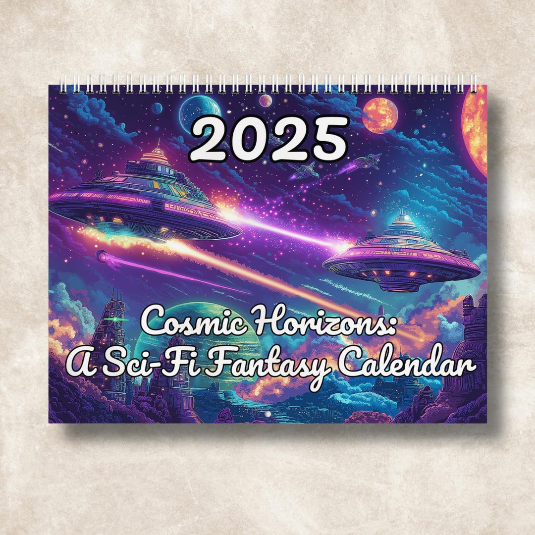 Fantasy Sci-fi Outer Space Wall Calendar 2025, Aliens and Spaceships ...