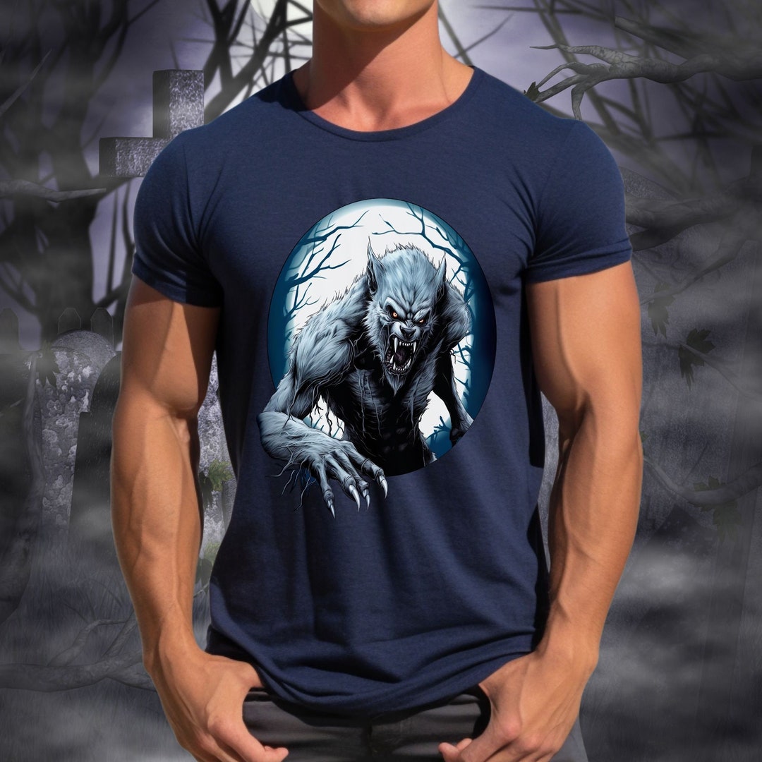 WEREWOLF Halloween T-shirt - Halloween Wolf Shirt - Scary Halloween Tee ...
