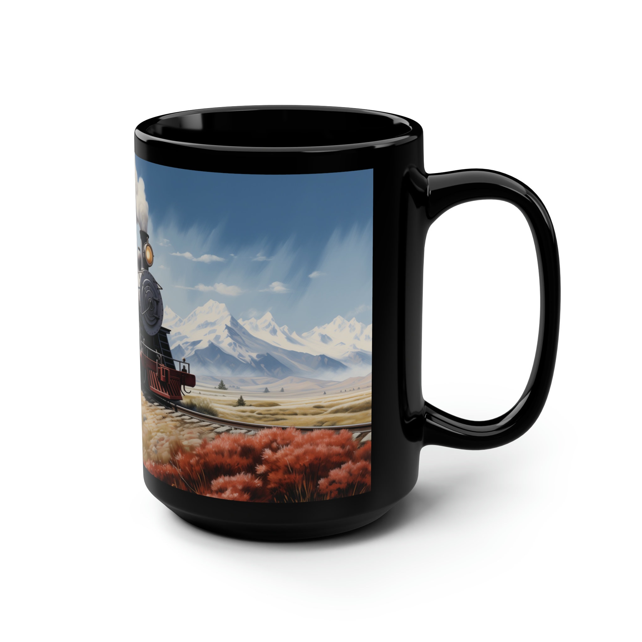 Steam Engine Mug, Train Gift for Men, Vintage Train Cup, Train Coffee ...