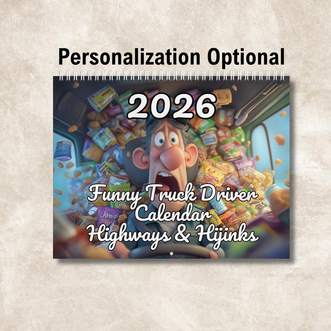 2026 Funny Truck Driver Wall Calendar, Truckers Yearly Planner ...