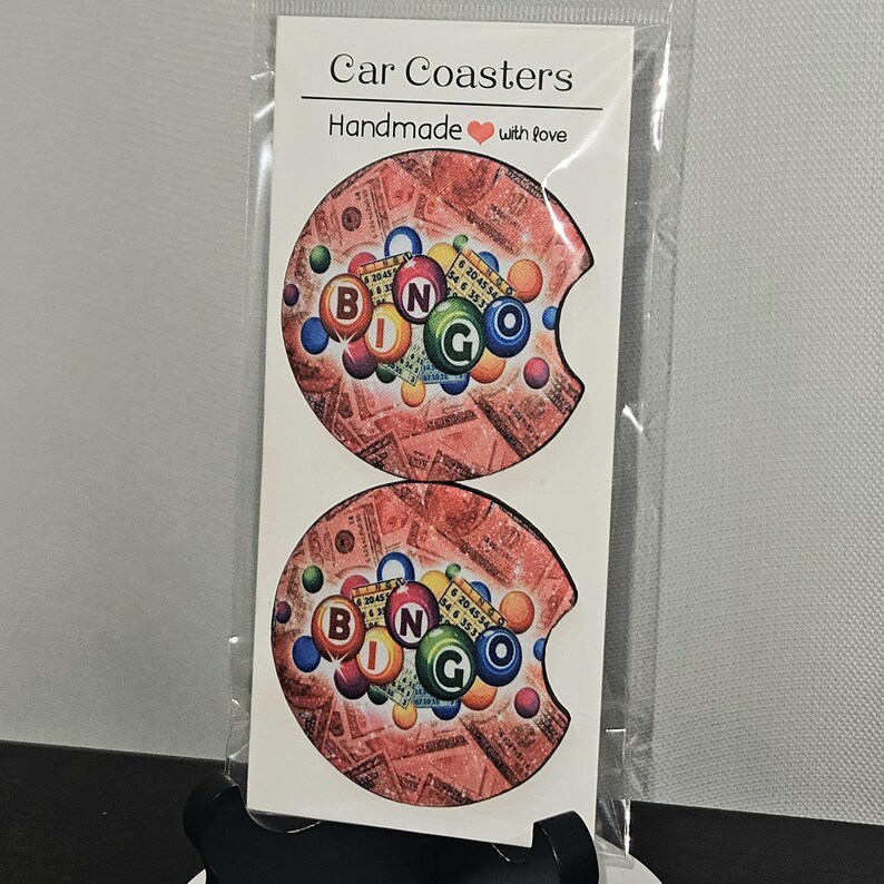 Personalized Bingo Car Coasters: Bingo Lover Gift - Etsy