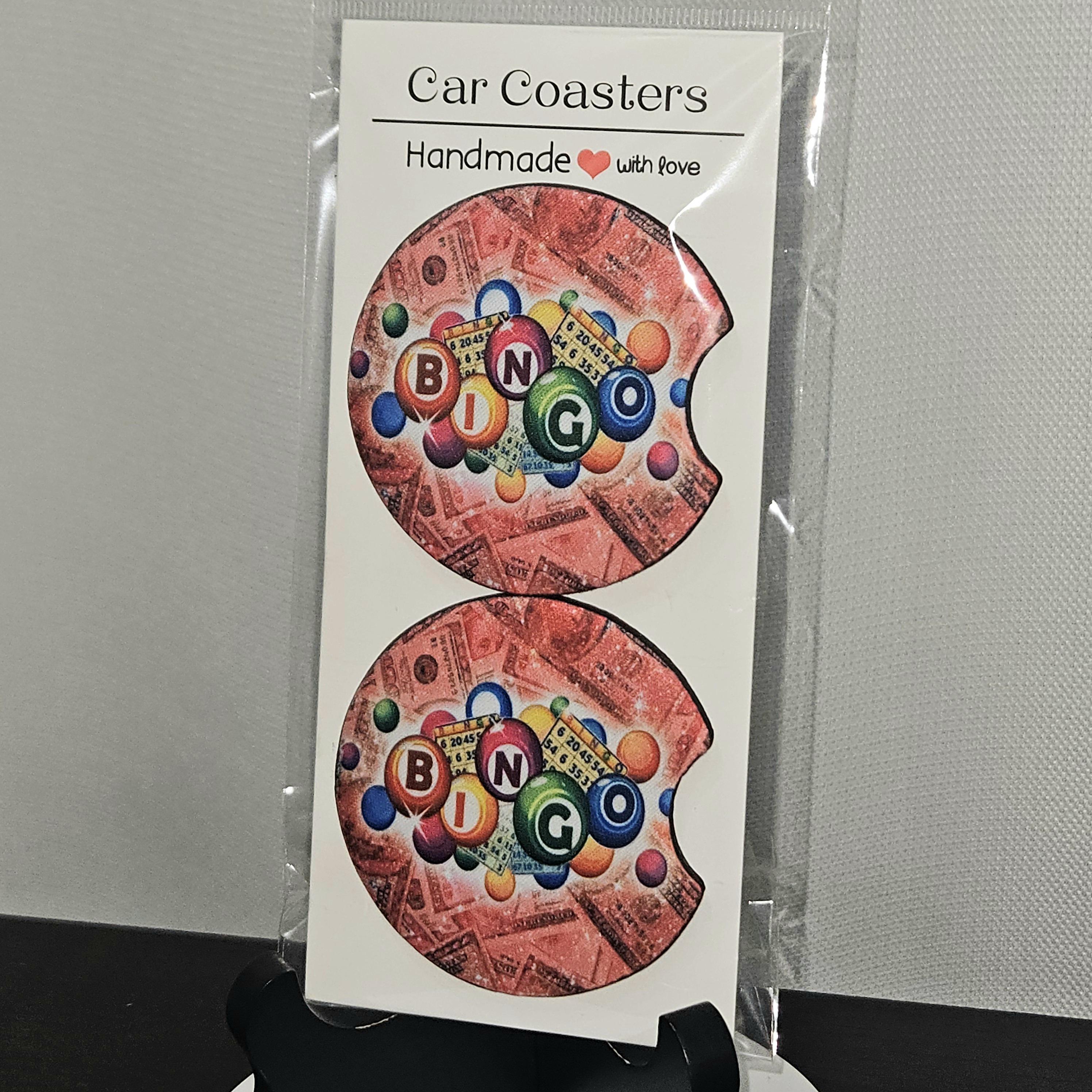 Personalized Bingo Car Coasters: Bingo Lover Gift - Etsy