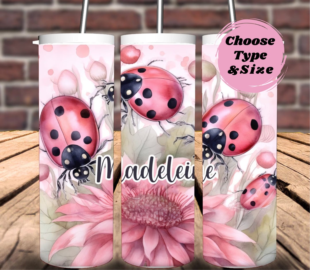 Personalized Ladybug Tumbler, Personalized Ladybug Gift, Pink Ladybug ...