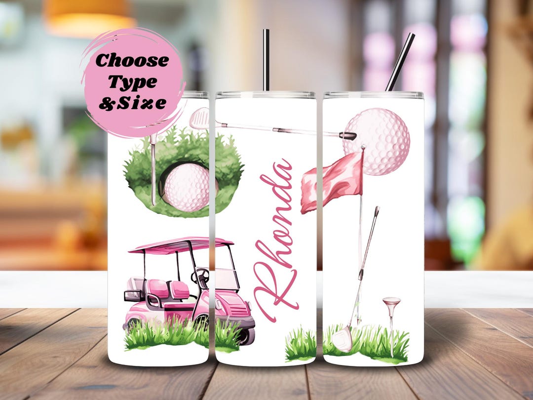 Personalized Golf Tumbler: Women's Golf Gift, Stainless Steel Cup - Etsy