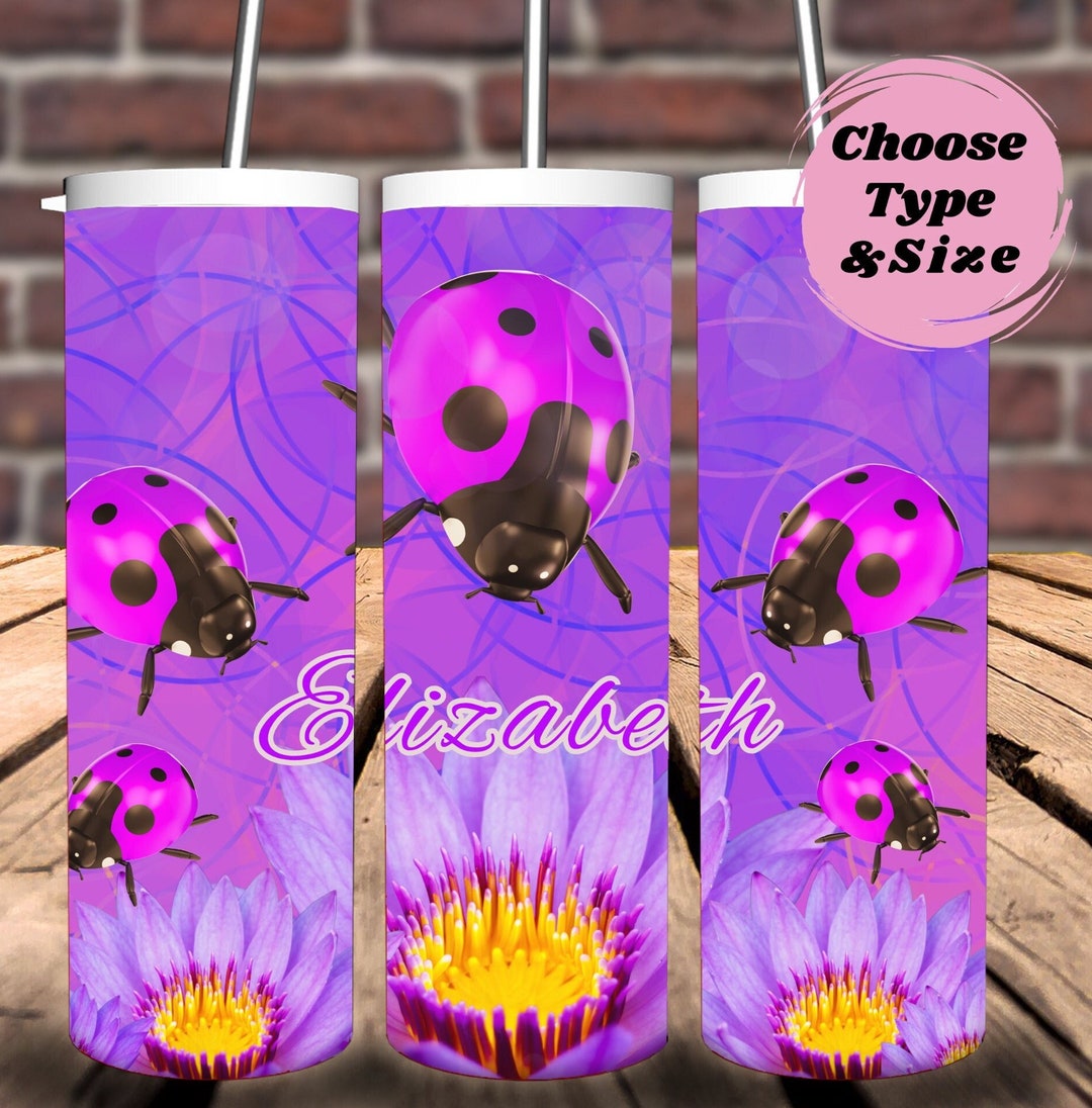 Purple Ladybug Tumbler, Personalized Ladybug Gift, Ladybug Lover ...