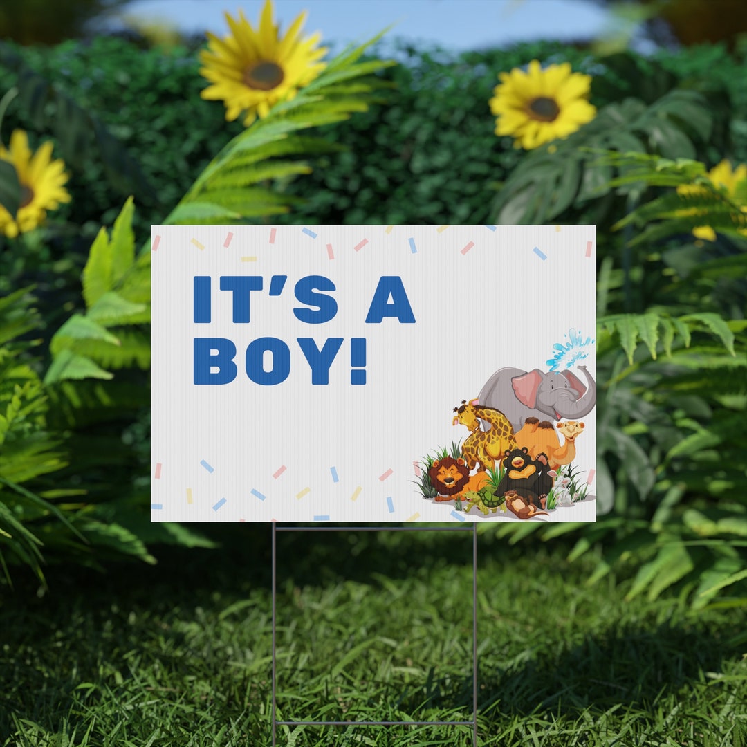 It's a Boy Sign, Baby Boy Announcement Sign, Gender Reveal, Baby Shower ...