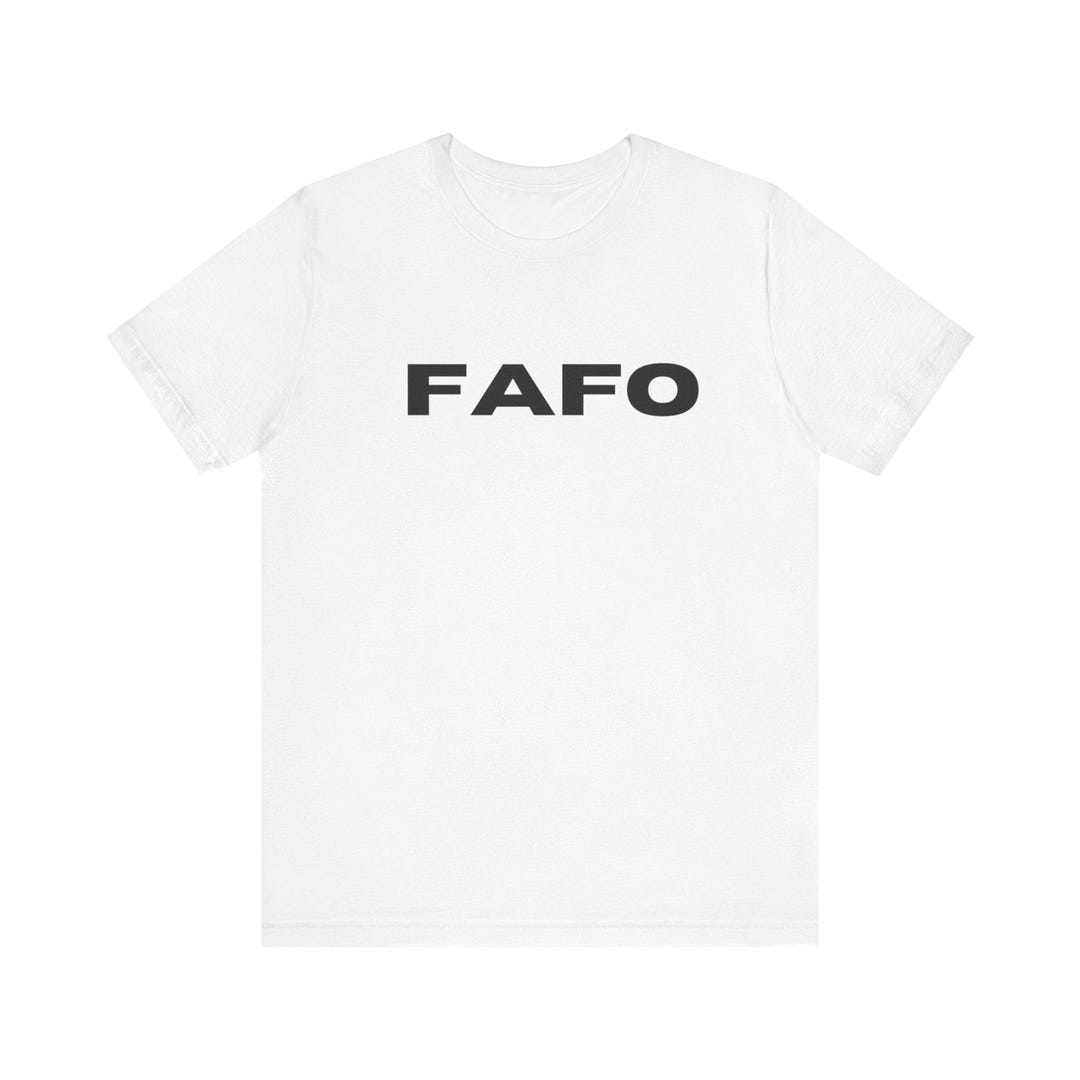 Unisex Jersey Short Sleeve Tee, FAFO T-shirt, Summer Shirt - Etsy