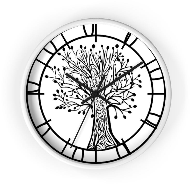 Large Tree of Life, Christmas Gift, Unique Wall Clock, Living Wall ...