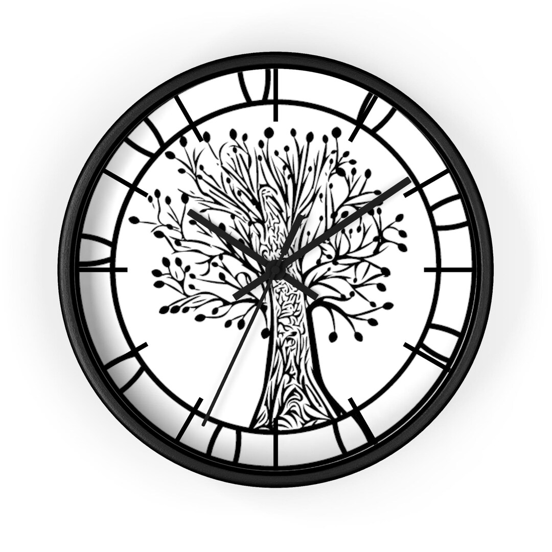 Large Tree of Life, Christmas Gift, Unique Wall Clock, Living Wall ...