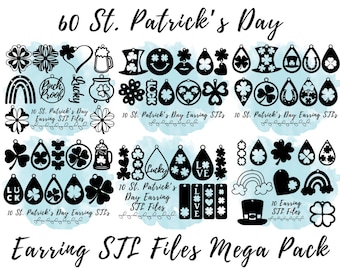 10 St. Patrick's Day Earring STL Files, St. Patrick's Day Necklace ...