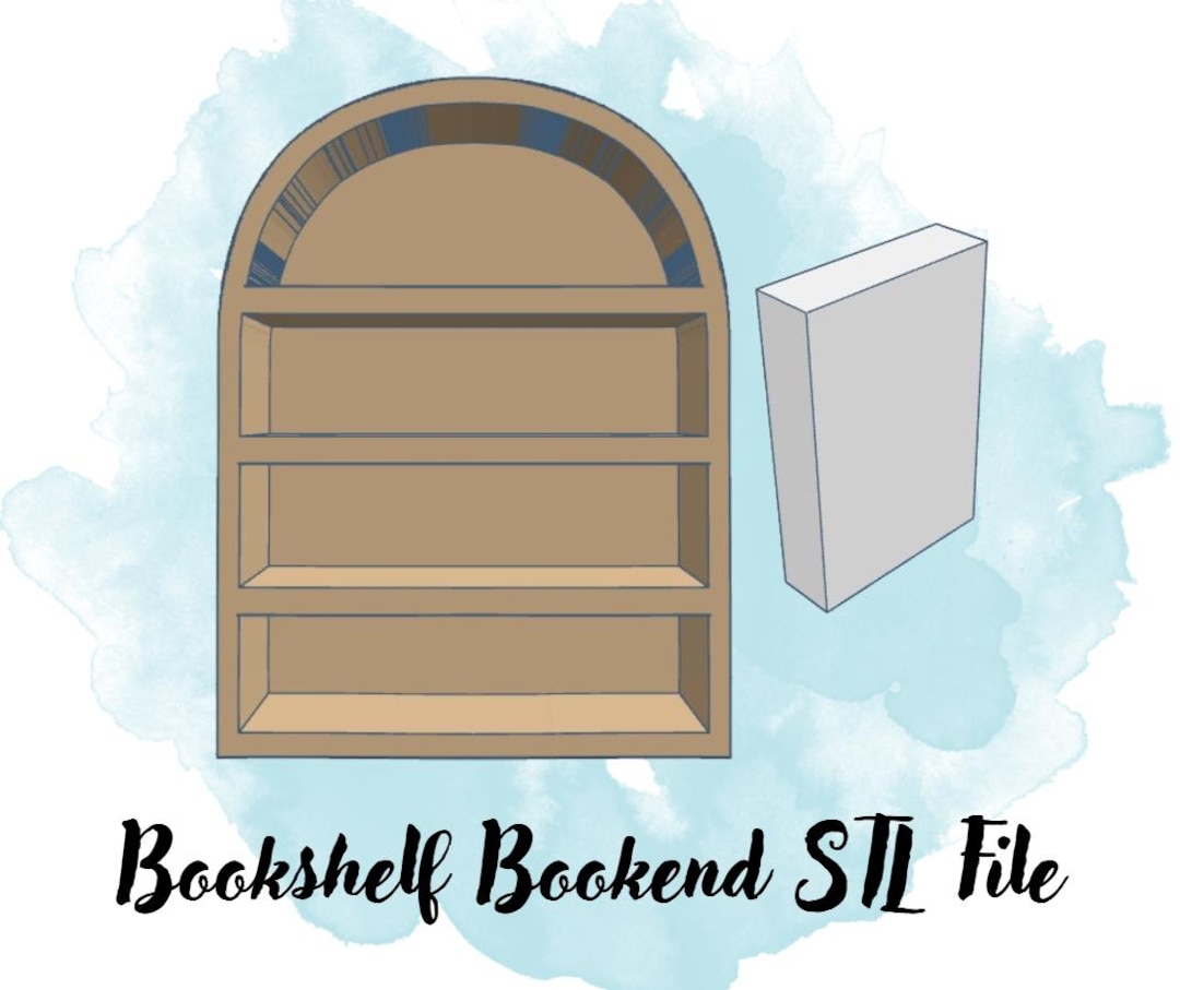 Miniature Bookshelf Bookend STL File, Reading Tracker STL File, 3D ...