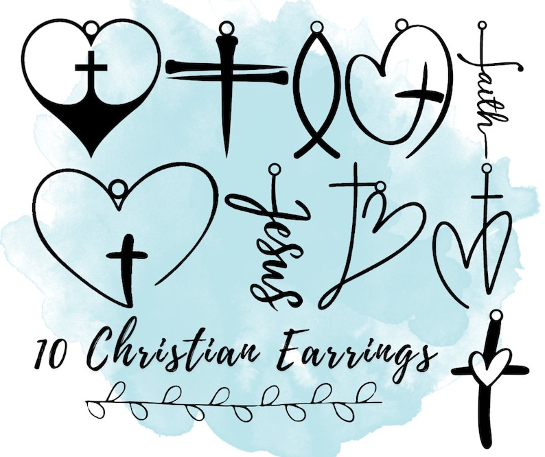 10 Easter Earring STL Files Pack, Christian Earrings or Necklace ...