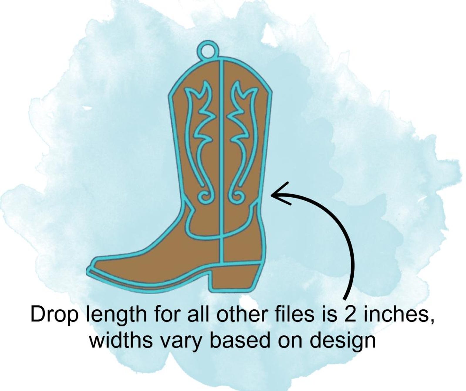 8 Cowgirl Earring STL Files, Cowboy Boot STL, Cowgirl Boot 3D Printer ...