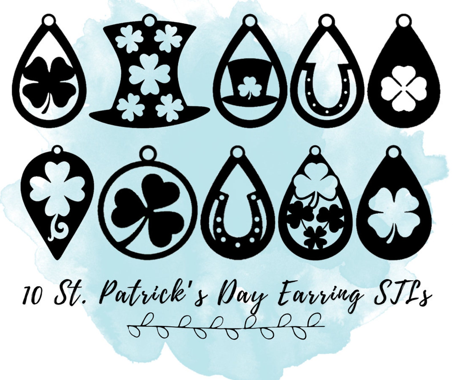 10 St. Patrick's Day Earring STL Files, St. Patrick's Day Necklace ...